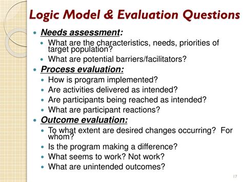 PPT Program Evaluation And Logic Models PowerPoint Presentation Free