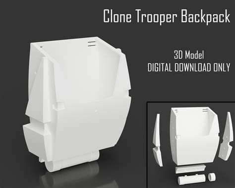 Clone Trooper Armor Pack Backpack Prop Cosplay Accessories 3d Printable