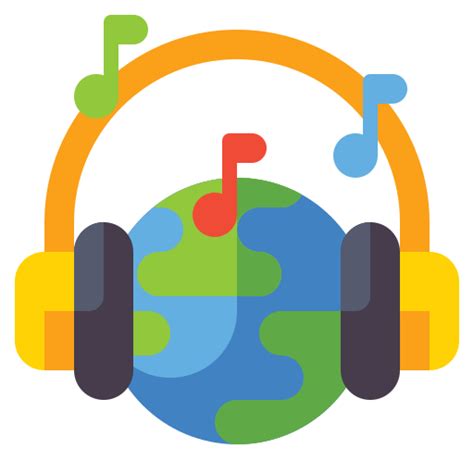 World Globe Free Music Icons