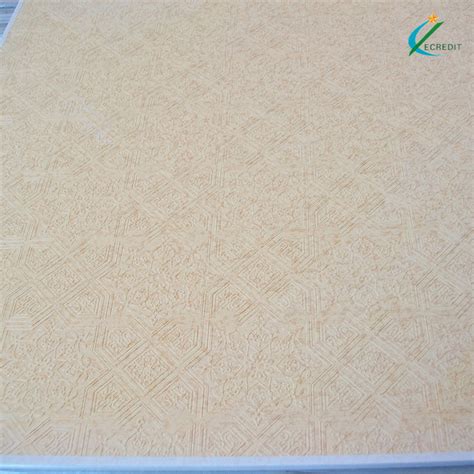 กระเบื้องเพดานยิปซั่ม Pvc แผ่นผนัง Pvc การตกแต่งลามิเนต ปิดทับเพดาน Pvc ราคาที่แข่งขันได้ เพดาน
