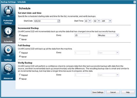 Specify The Backup Schedule Ca