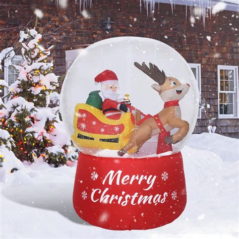 The Holiday Aisle® 59 Ft Christmas Inflatable Snow Globe Yard