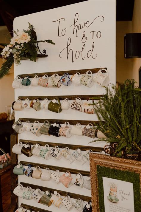 Wedding Mug Wall In 2025 Wedding Mugs Dream Wedding Decorations Bridal Shower Theme