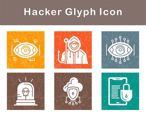 Hacker Vector Icon Set 21382083 Vector Art At Vecteezy