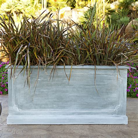 Amedeo Design Resin Stone Panelled Rectangular Planter Box Wayfair Canada