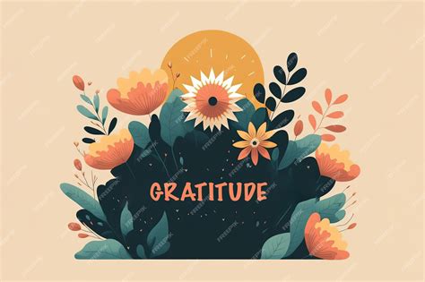 Premium Ai Image Illustration Of Flowers With Gratitude Concept