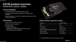 Micron Cxl Product And Architecture Update Pptx Data Storage And Warehousing Computing