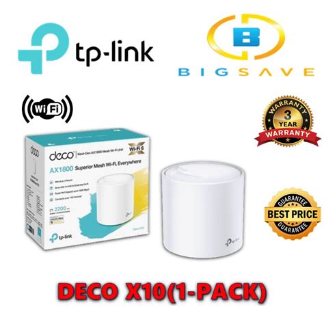 Tp Link Deco X Ax Whole Home Mesh Wi Fi System Pack Pack Pack Shopee Malaysia