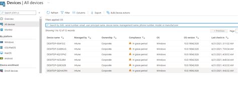 intune microsoft defender for endpoint all device blade shows