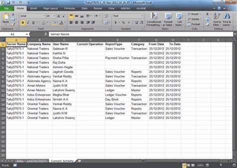 Exporting Data Fromtallyserver 9