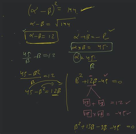 [solved] if the squared difference of the zeros of the quadratic polynomi