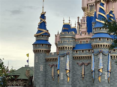 First Cinderella Castle Th Bunting Removed At Magic Kingdom Wdw News Today