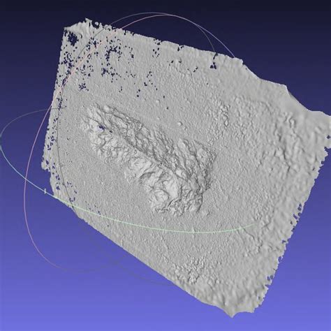 greyscale mesh model or depthmap viewed in perspective download