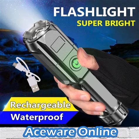 Led Flashlight Usb Torchlight Rechargeable Torch Light Mini Flashlight Camping Touchlight