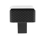 Atlantic Millhouse Brass Eiffel Knurled Square Cabinet Knob Handle On