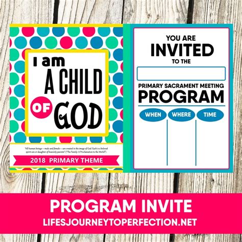 Lifes Journey To Perfection 2018 Lds Primary Sacrament Meeting Program Outline Covers