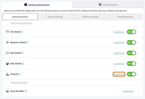 Firewall Network Settings