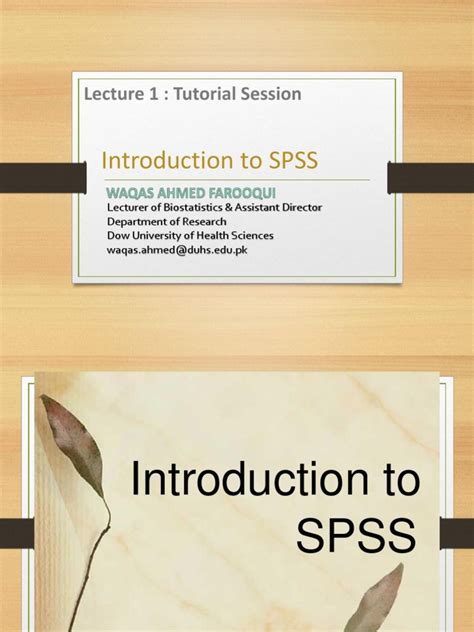 lec 1 introduction to spss pdf spss computer engineering