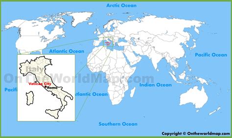 vatican city location on the world map