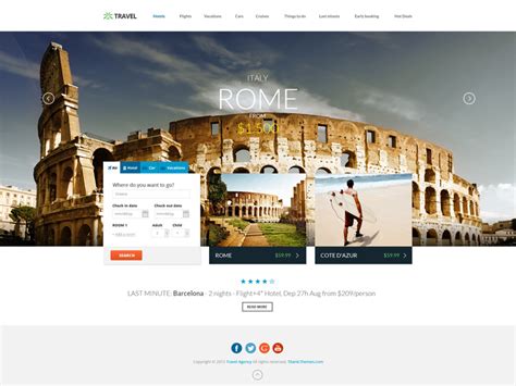 Travel Agency Responsive HTML Template By Nicola Mihaita On Dribbble
