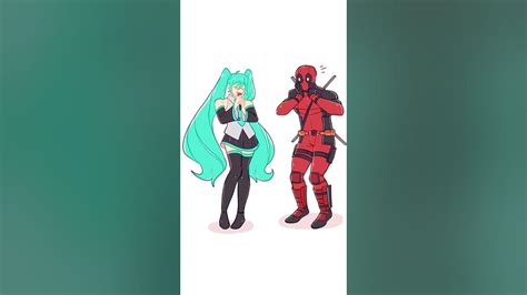 Deadp Miku🤔 Deadpool Deadpoolmarvel Wolverine Comicdub Fandub