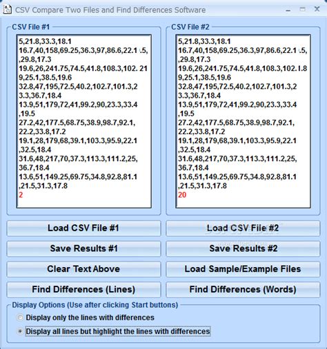 Csv Compare Two Files And Find Differences Software Download Free