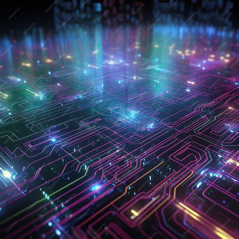 premium ai image technology background cpu circuit 3d visualization