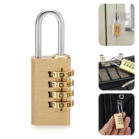 2019 New Padlock Password Code Password Lock Brass Combination Lock 4