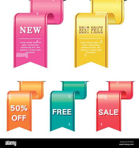 Set Of Vector Labels In Different Colors Stock Vector Image Art Alamy