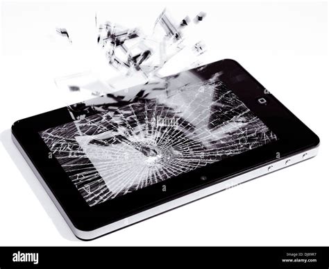 Broken Tablet PC Stock Photo Alamy