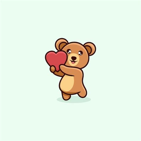 Premium Photo Cute Bear Concept Logo Design