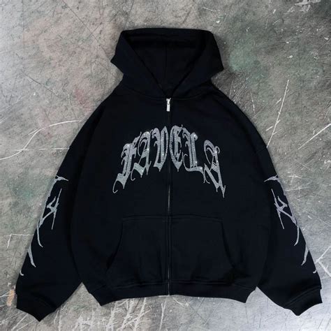 Y2k Sudaderas Con Capucha De Esqueleto De Diamantes De Imitaci N Para