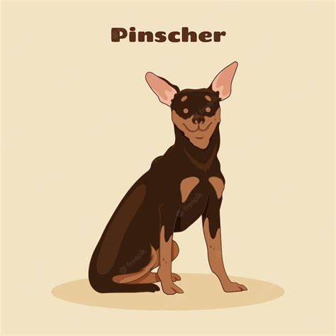 손으로 그린 개 품종 그림 무료 벡터