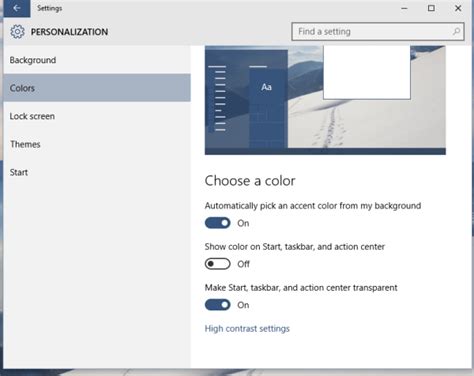 Add A Custom Color For Taskbar To Windows Settings App