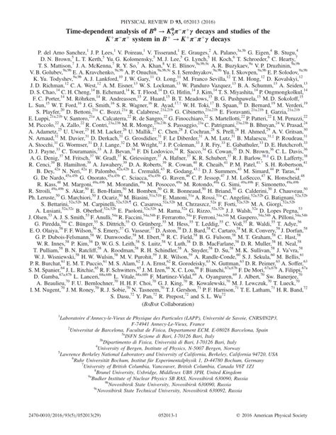 Pdf Time Dependent Analysis Of B Superscript 0 → K 0 Over S π