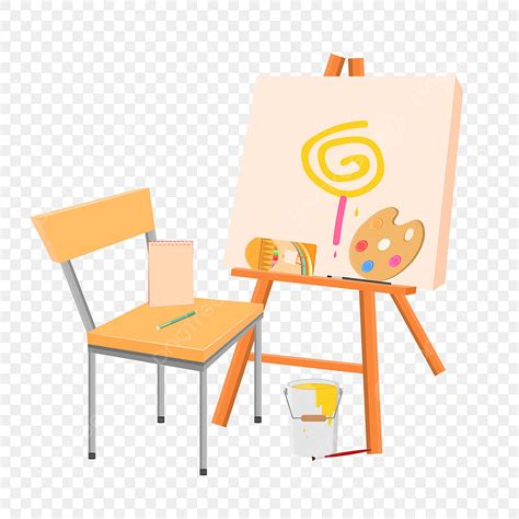 이젤 의자 팔레트 브러쉬 이젤 클립 아트 버킷 책 Png 일러스트 및 벡터 에 대한 무료 다운로드 Pngtree