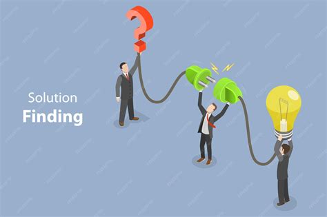 Premium Vector D Isometric Flat Vector Conceptual Illustration Of Solution Finding Problem