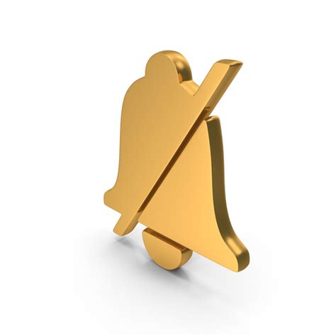 Mute Notification Bell Icon Gold PNG Images PSDs For Download PixelSquid S119198881