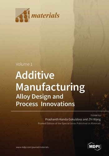 Additive Manufacturing Volume 1 Mdpi Books