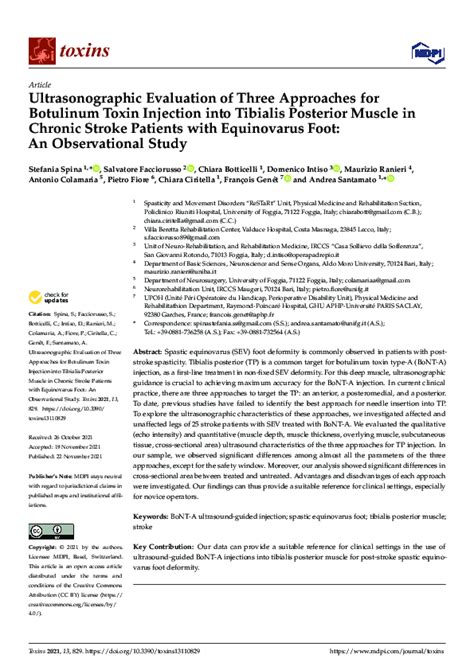 Pdf Ultrasonographic Evaluation Of Three Approaches For Botulinum