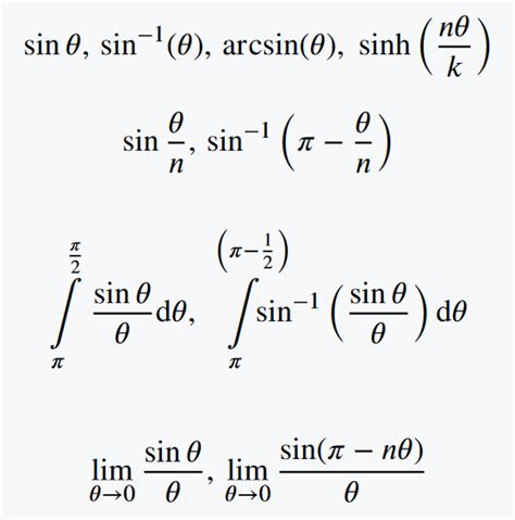 How To Represent Sin Sin Inverse Arcsin And Sinh In LaTeX