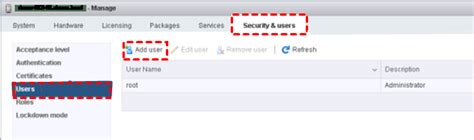 how to create user and role with vsphere web client