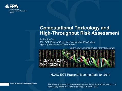 PPT Computational Toxicology And High Throughput Risk Assessment PowerPoint Presentation ID