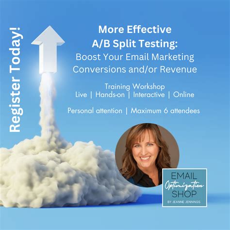 Workshops More Effective A B Split Testing Workshop Email Optimization Shop By Jeanne Jennings