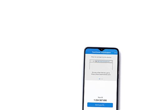 Launch Screen Of Teamviewer Quicksupport App Featuring Logo Displayed On Screen Photo Background