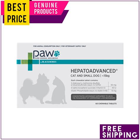 Paw 60 Tablets Hepatoadvanced For Small Dog And Cat Ebay Australia