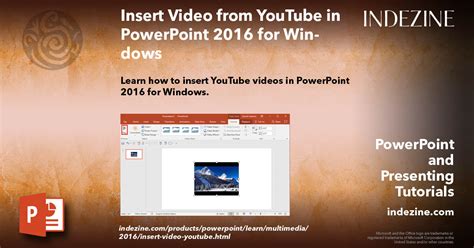 Insert Video From Youtube In Powerpoint 2016 For Windows