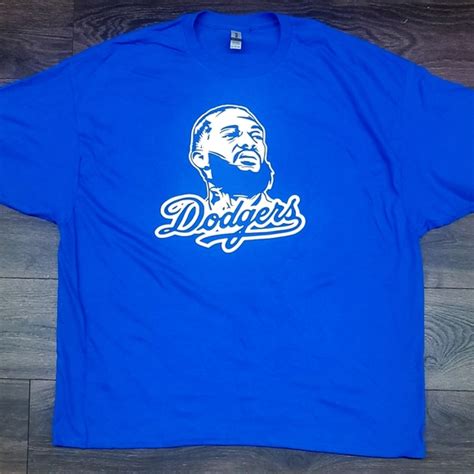 Gildan Shirts Nipsey Hussle Dodgers Los Angeles Baseball Tshirt Up