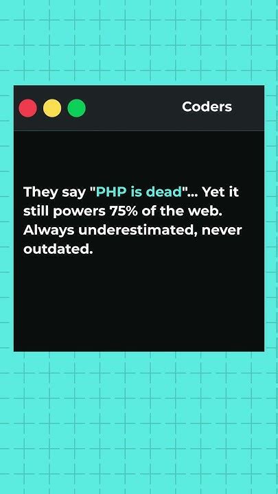 Php Is Dead Seriously 😏 Programming Php Programmer Coding Coders
