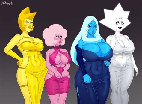 Rule 34 4girls Black Lipstick Black Nails Blue Diamond Steven